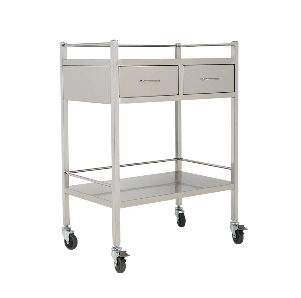 Stainless Steel Medical Cart 2 Drawer by Archer Medical | New Zealand